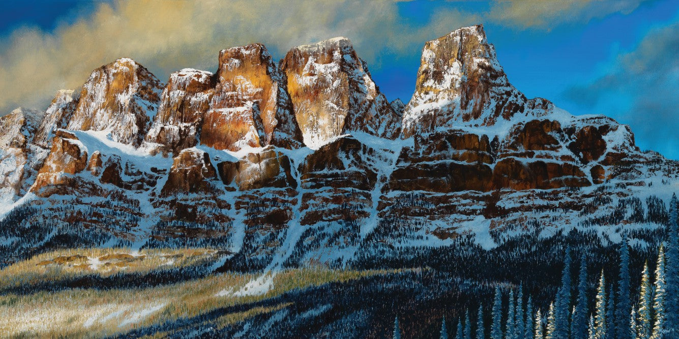 Castle Mountain Print: Banff Alberta | Canadian Mountain Artwork ...